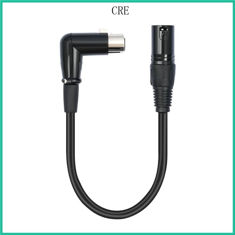 CRE 3Pin Microphone Extension Cable Adapter 90 Degree 3Pin Female to ...