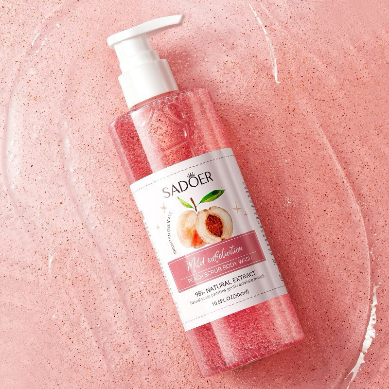 SADOER_Official Presented New Peach Body Scrub Shower Gel 300 ML Ready Stock | Shopee Malaysia