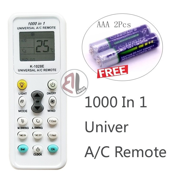 Universal Aircond Remote Multi K-1028E Remote Control Controller FSHN ...