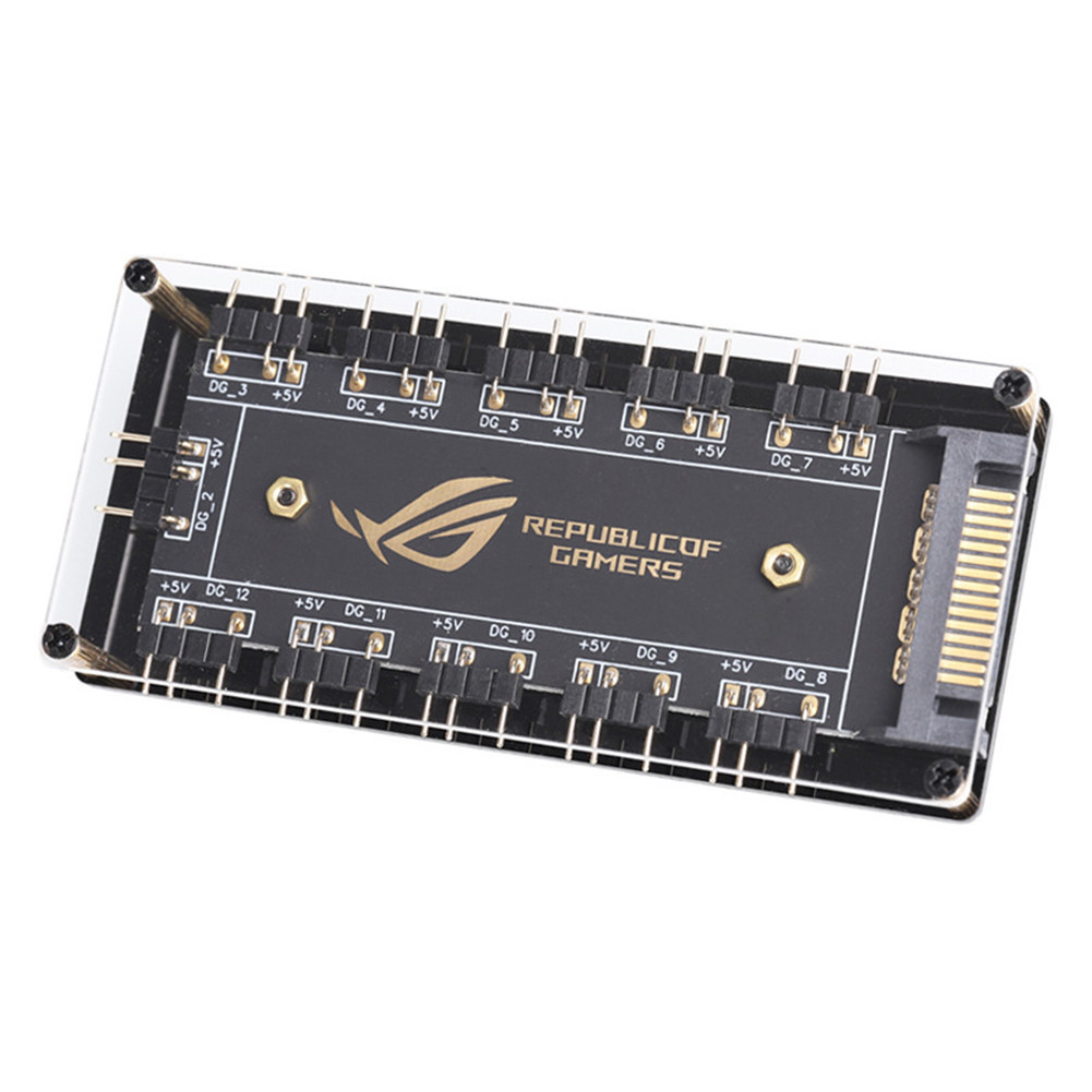 Rain 5V 3 Pin ARGB RGBW Cable ASUS AURA SYNC RGB 10 Hub Splitter SATA ...