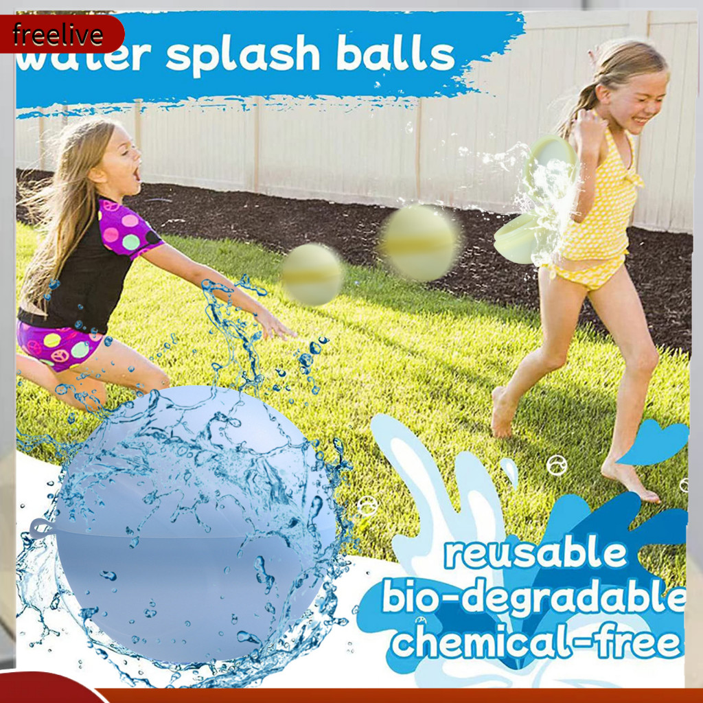 freelive| Water Fight Ball Soft Reused No Water Tap Self Sealing ...