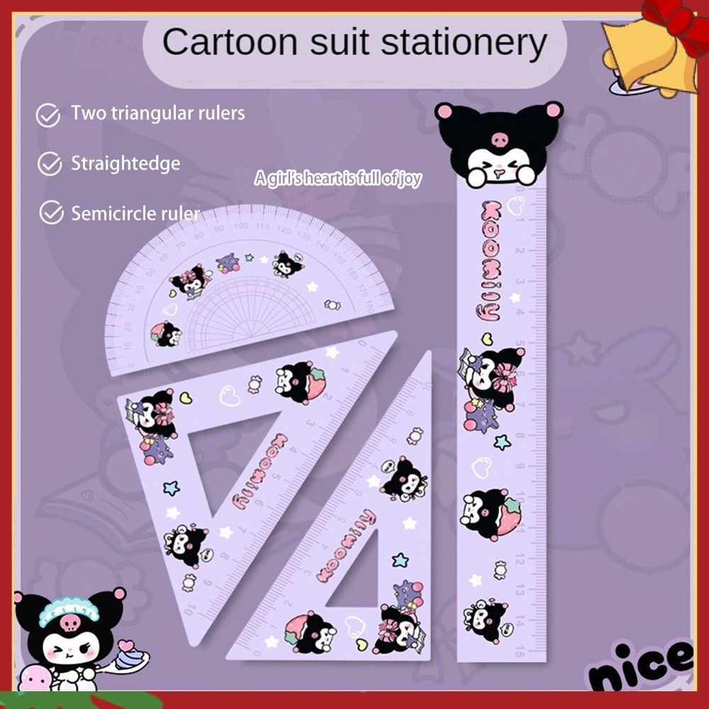 Protractor Decorative Learning Tools Triangle Ruler Easy To Grip School ...