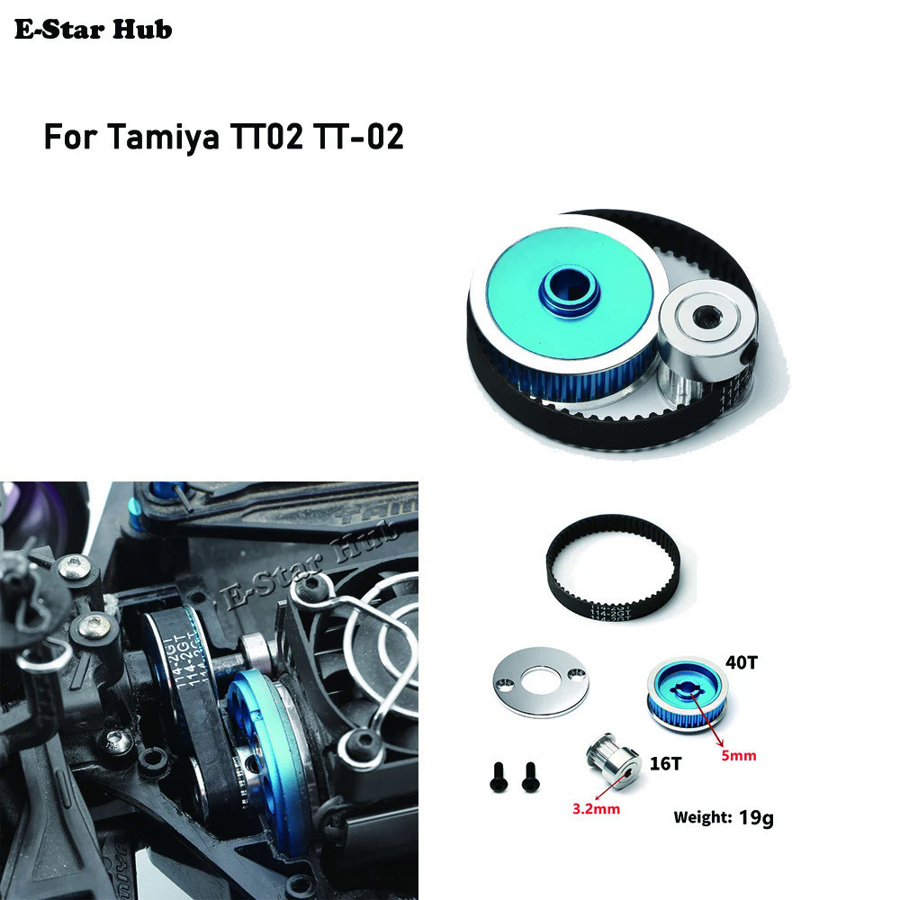 Belt Drive Gear 16T 40T Transmission Gears System DIY Modify for 1/10 ...