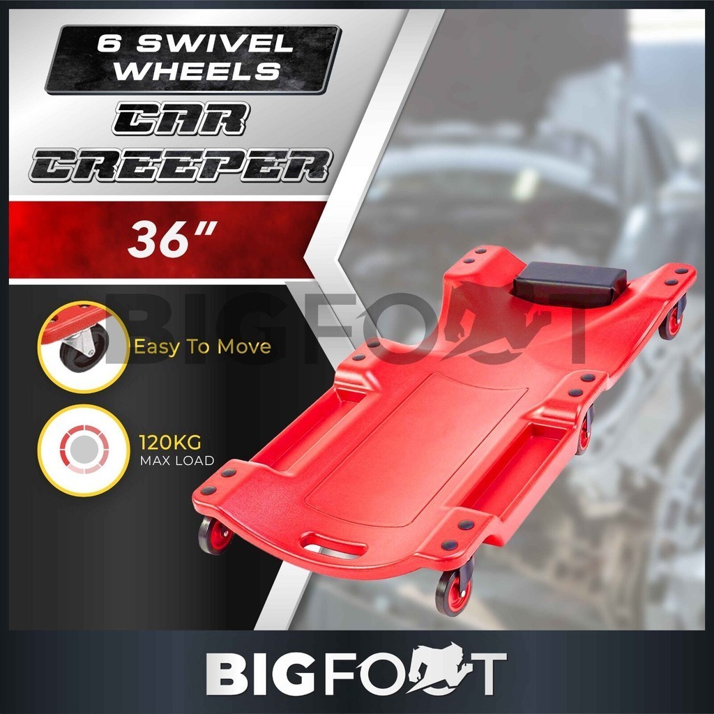 36" Mechanic Creeper Car Garage with 6 Swivel Wheels Garage Tool ...