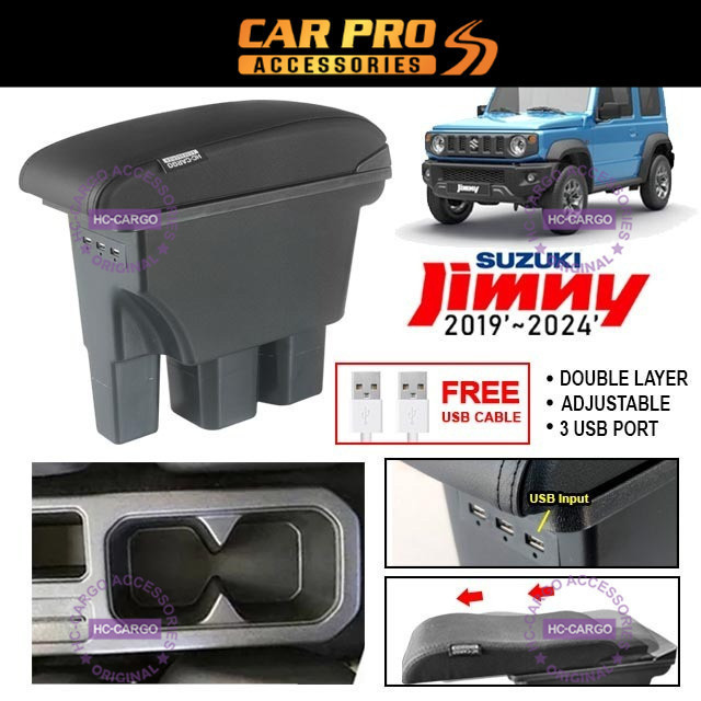 Suzuki JIMNY JB74 2019 - 2024 Premium Flat Adjustable Armrest Arm Rest ...