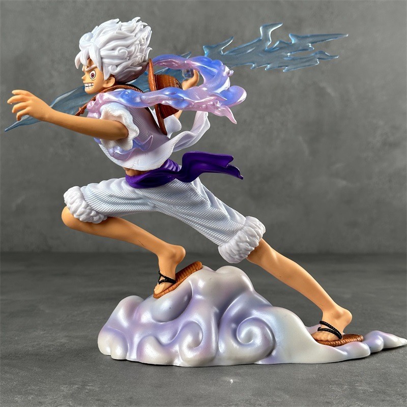 One Piece Tread Cloud Luffy Awakening Five-speed Sun God White Hair ...