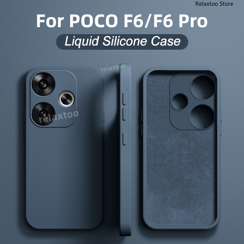 Pocof6 5g Square Silicone Phone Case For Xiaomi Poco F6 Pro Pocophone