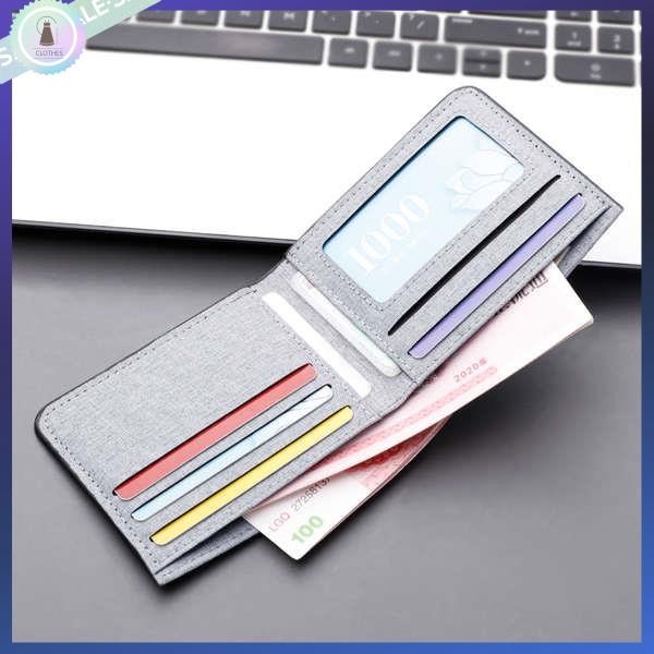 dompet beg duit lelaki Dompet kanvas pelajar pendek minimalis ultra ...
