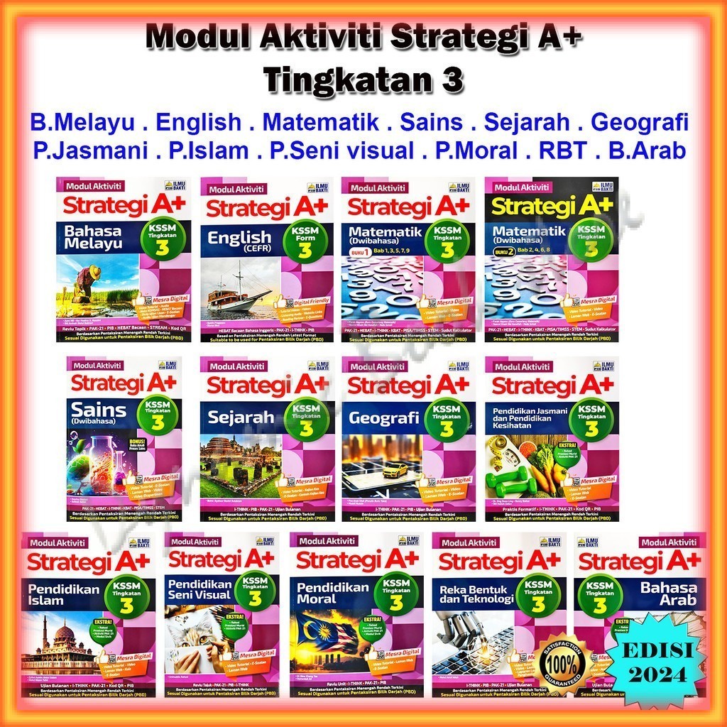 Buku Latihan : Modul Aktiviti Strategi A+ Tingkatan 3 Edisi 2024 - B ...