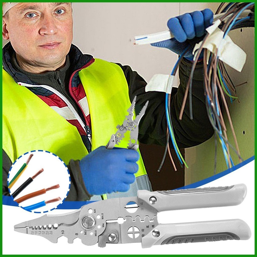 Wire Stripper Wire Crimping Tool Wire Cutter and Wire Stripper Stranded ...