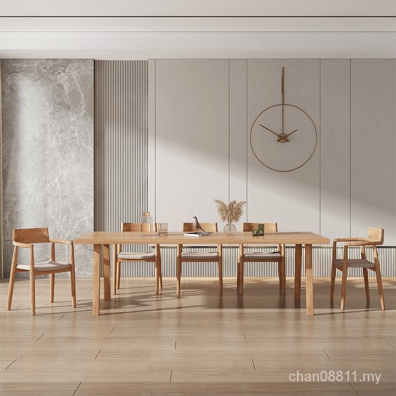 Nordic All Solid Wood Dining Table Simple Household Small Apartment Log ...