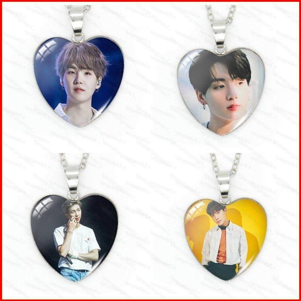 BTS Bangtan Boys heart-shaped gemstone necklace Idol collections Nam ...