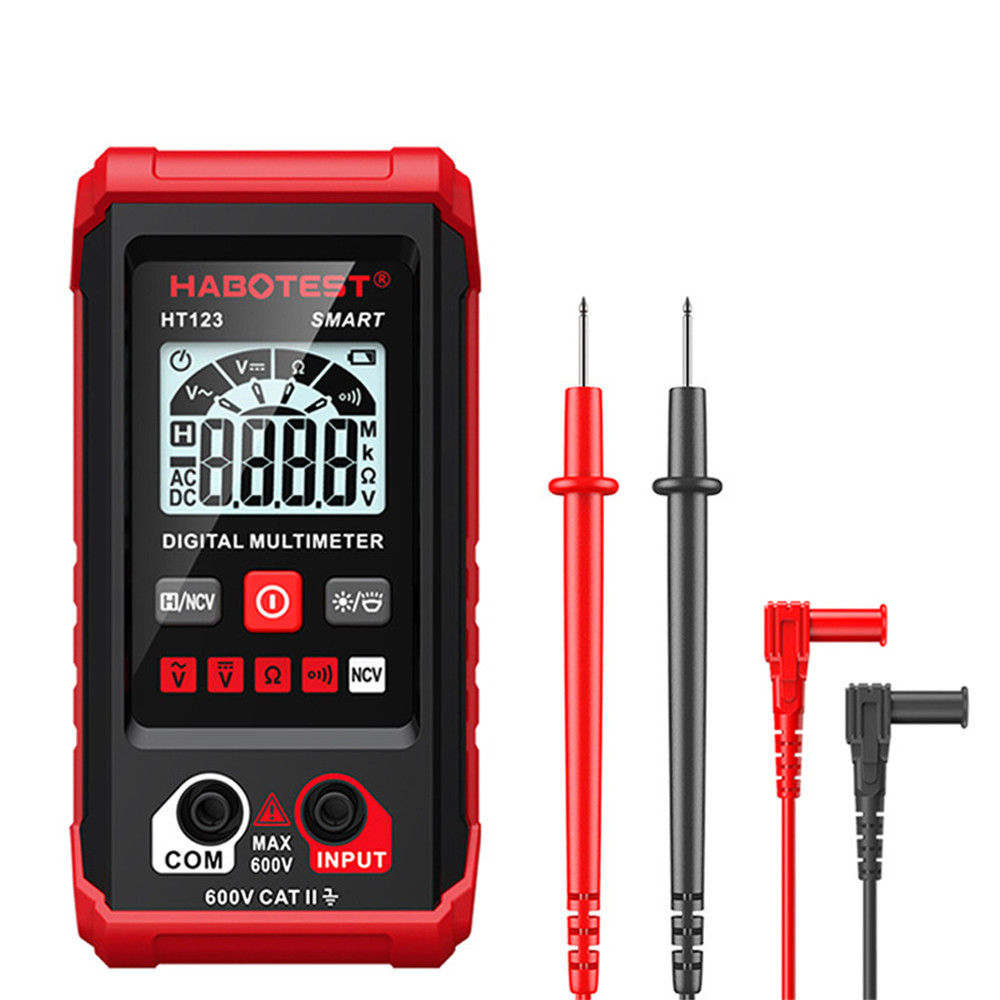 600V Digital Multimeter Color LCD Display 2000 Counts Ohmmeter Cap Ohm ...
