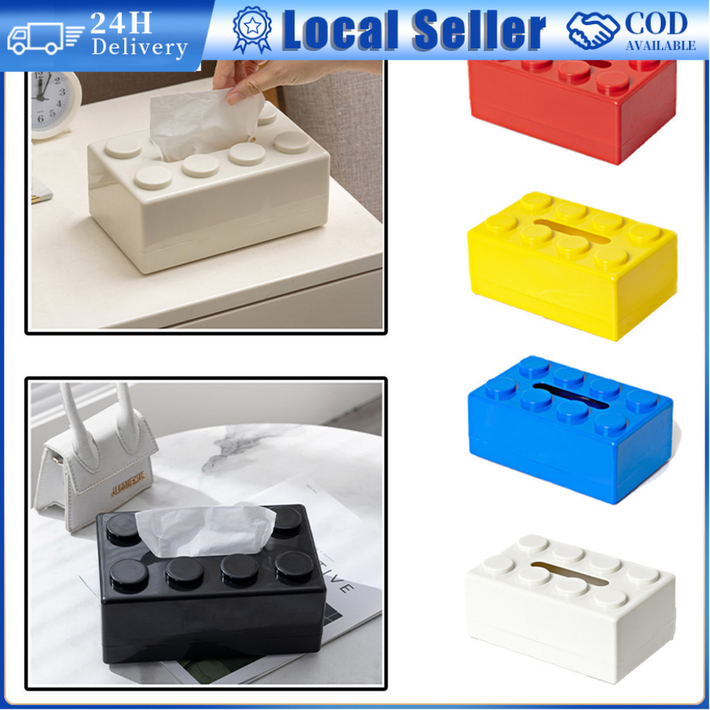 Building Block Shaped Tissue Box Wall-mounted Perforation-free ABS ...
