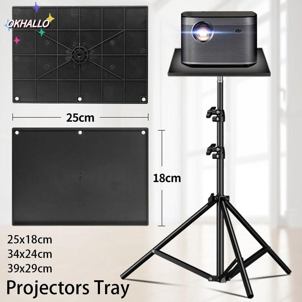 OKHALLO 1Pcs Projectors Tray, 1/4in Screw Adapter Black Platform Holder ...