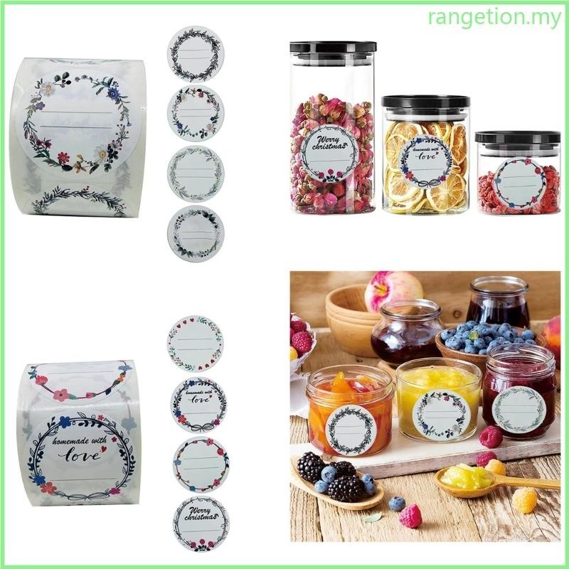RAN 5cm Round Stickers Self-Adhesive Labels Canning Jar Labels Stickers ...
