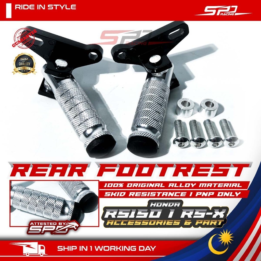RS RSX Rear Footrest ( A PAIR ) 100% Alloy Material I Included Screw ...