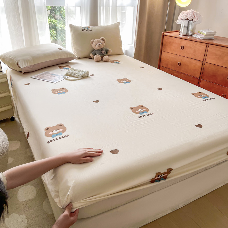 Super Soft Bed Sheet cadar tilam Cute Cartoon Print mattress protector ...