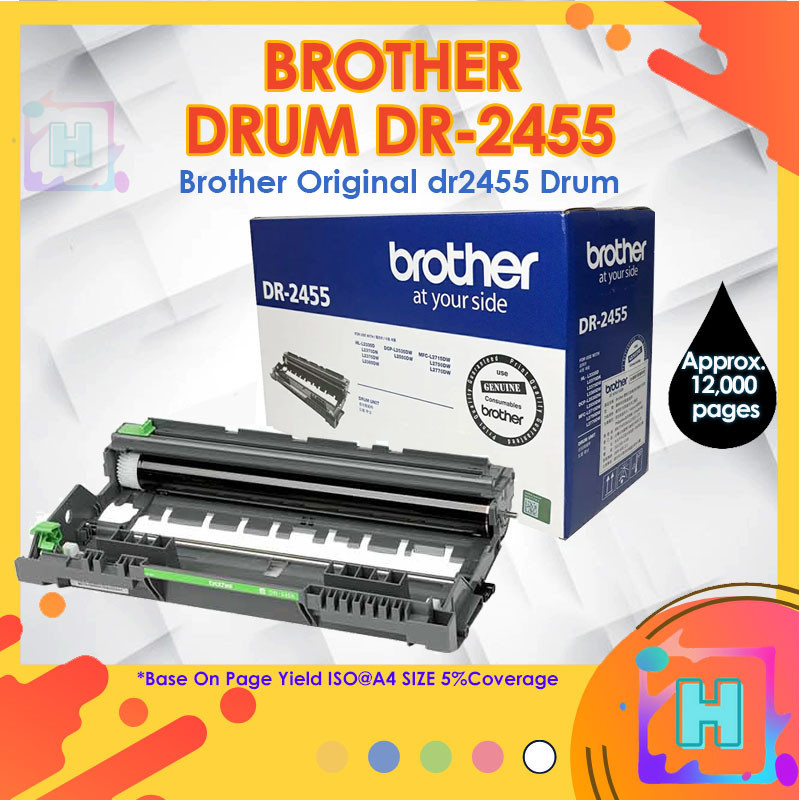 Brother Original Genuine Drum DR2455 for HL-L2370DN HL-2385DW DCP ...