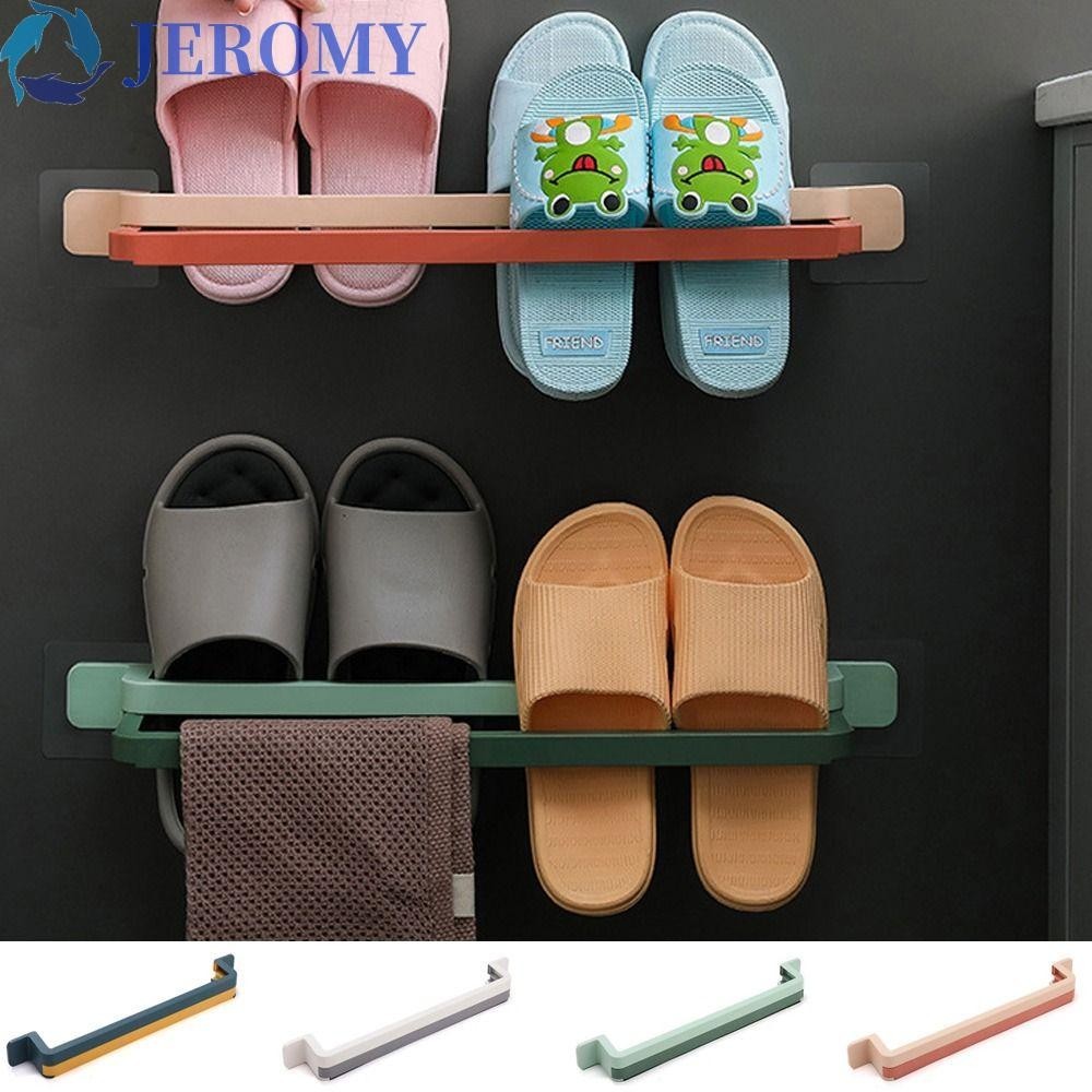 JEROMY Slippers Sneakers Hanging Rack, Dual-Layered Pull-Out Slippers ...