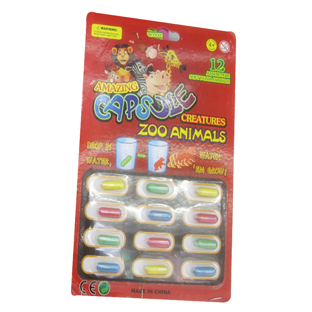 12Pcs/Set Expandable Foam Animal Capsule Water Growing Baby Educational ...