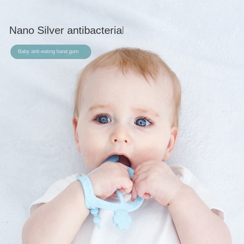 Baby Teething Stick Baby Happy Bit Little Dinosaur Teether Cartoon Hand ...