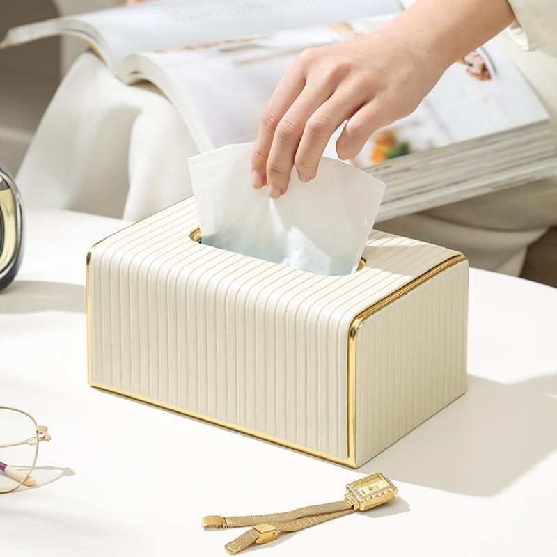 Home High-end Tissue Box New Artificial Leather Tissue Storage Box ...
