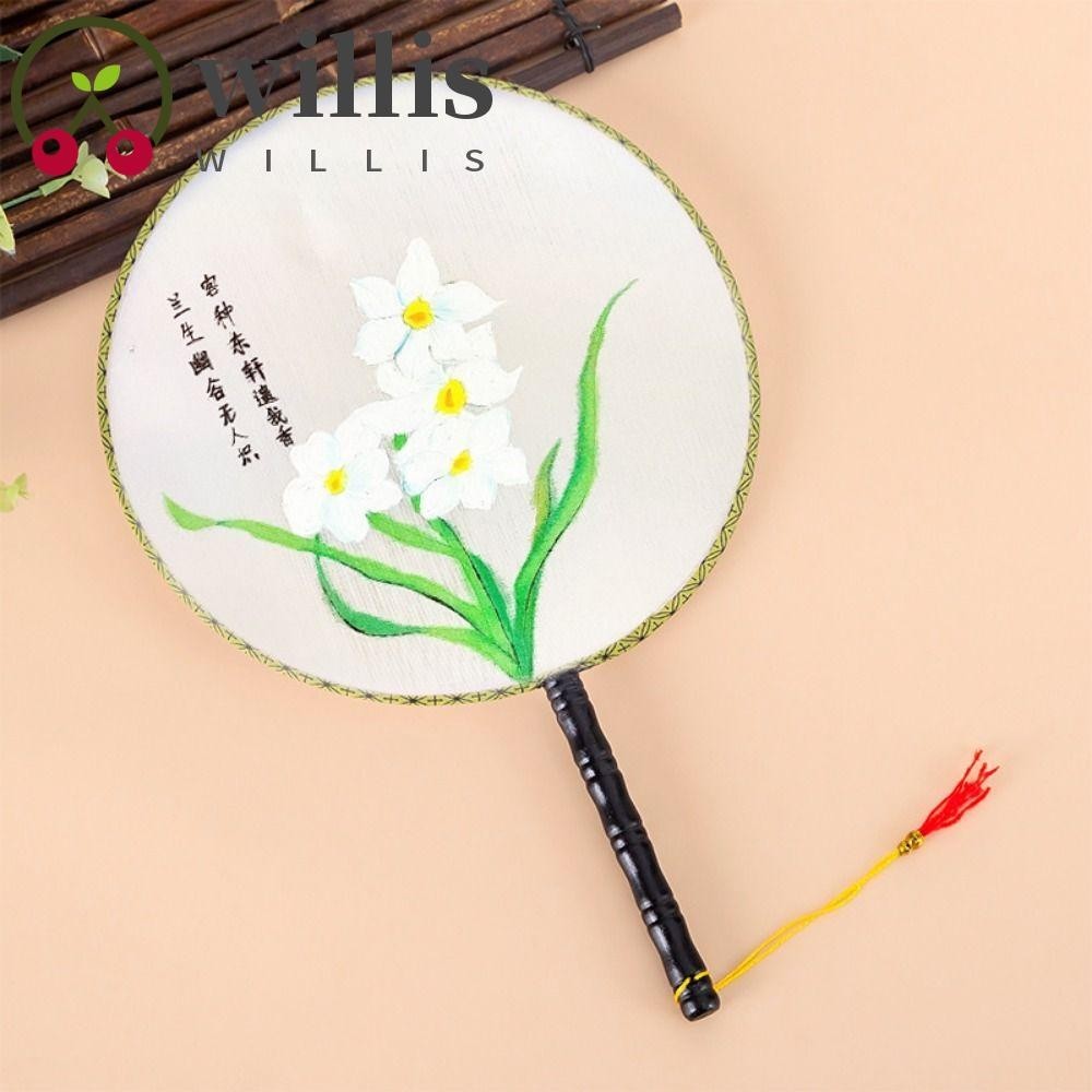 WILLIS DIY Art Painted Fan, Hand Painting Art Painting Material DIY ...