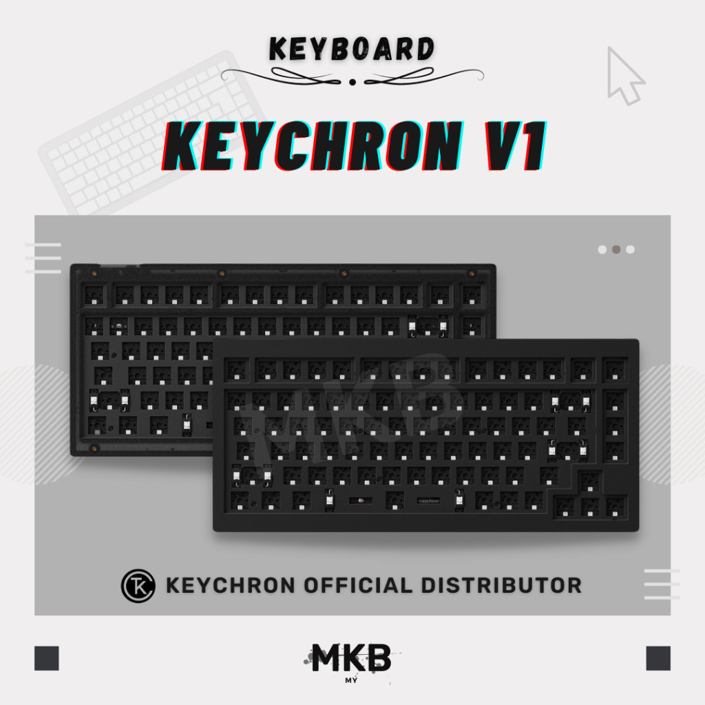 [READY STOCK] Keychron V1 / V1 Max Keyboard Kit 75% Hot-Swap Custom RGB ...