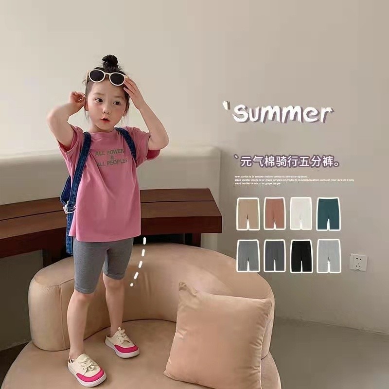 Girls safety pants Summer New Lightweight Breathable Children Legging ...