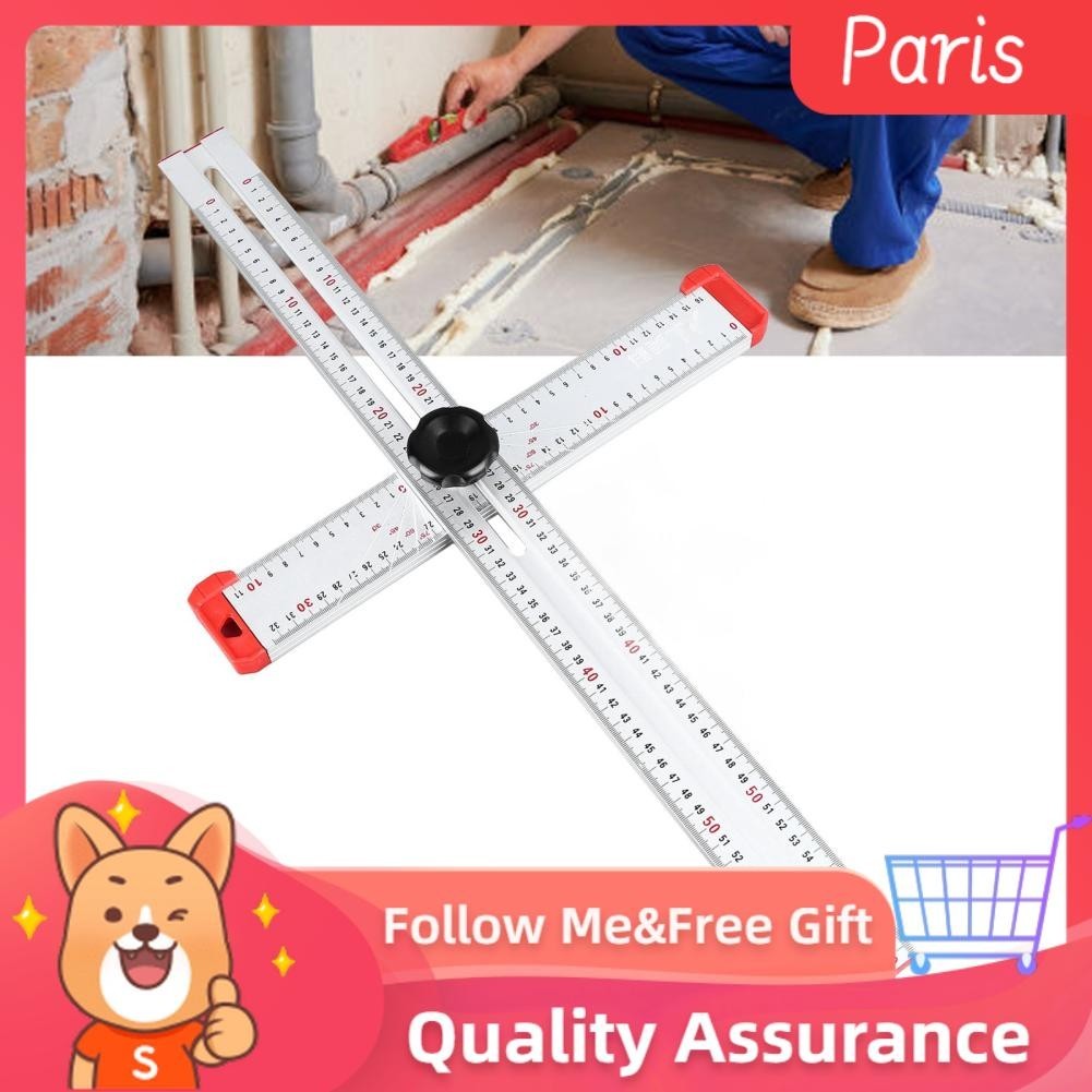 Superparis T Type Woodworking Ruler Aluminum Alloy 600mm Accurate ...