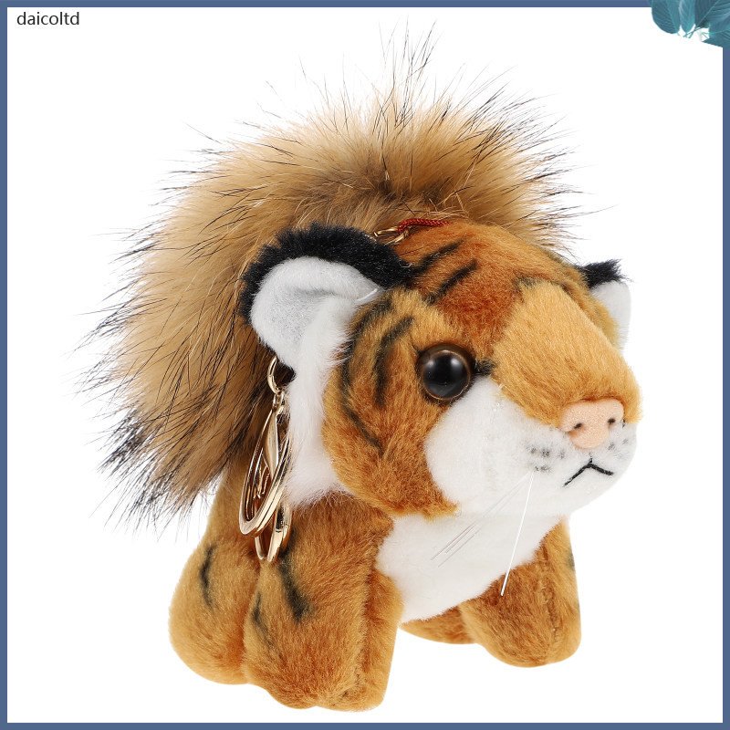 Tiger Plush Pendant Decor Keychain Fob Backpack Animal Doll Stuffed ...