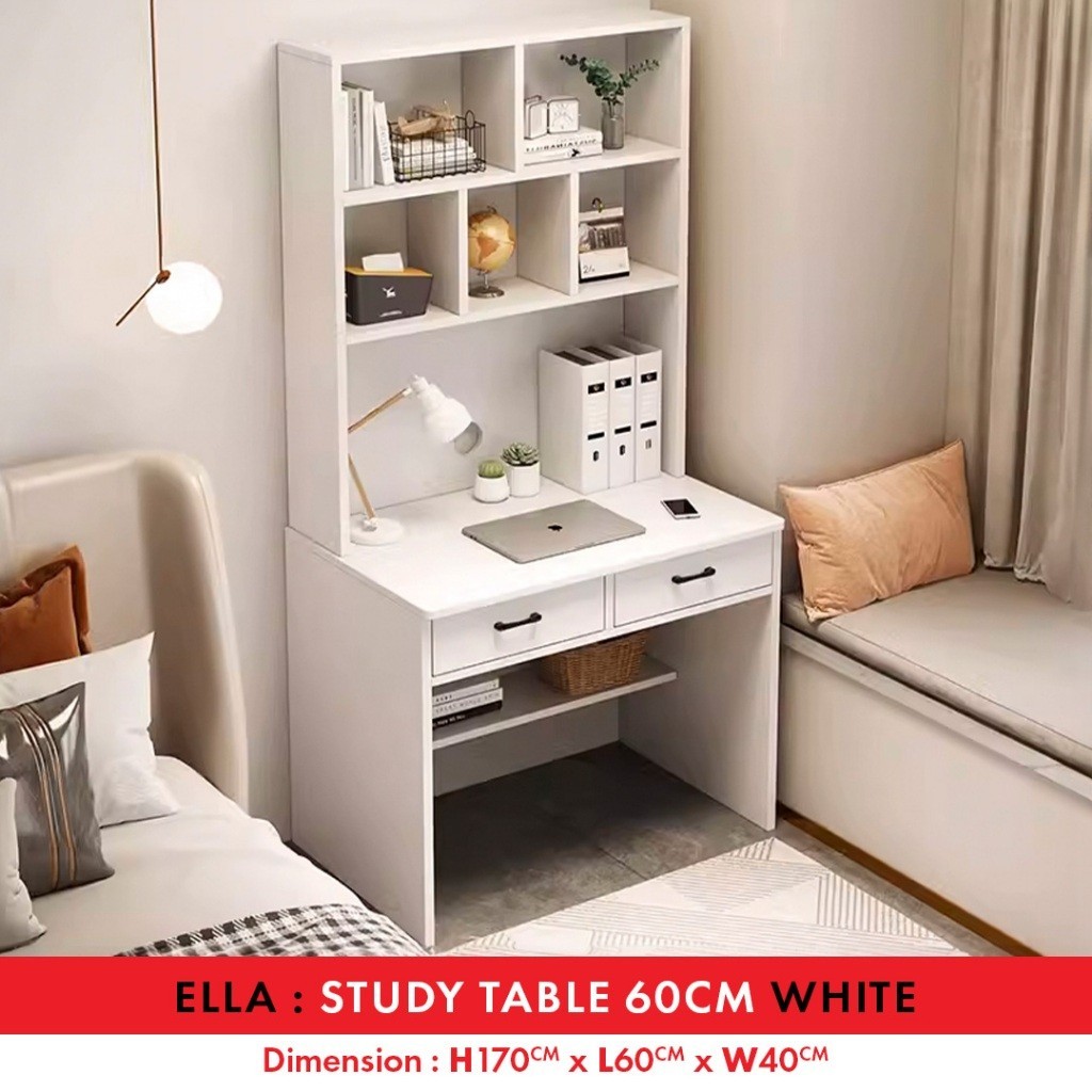 F&F : ELLA study table/meja belajar/study desk/office desk /meja solek ...
