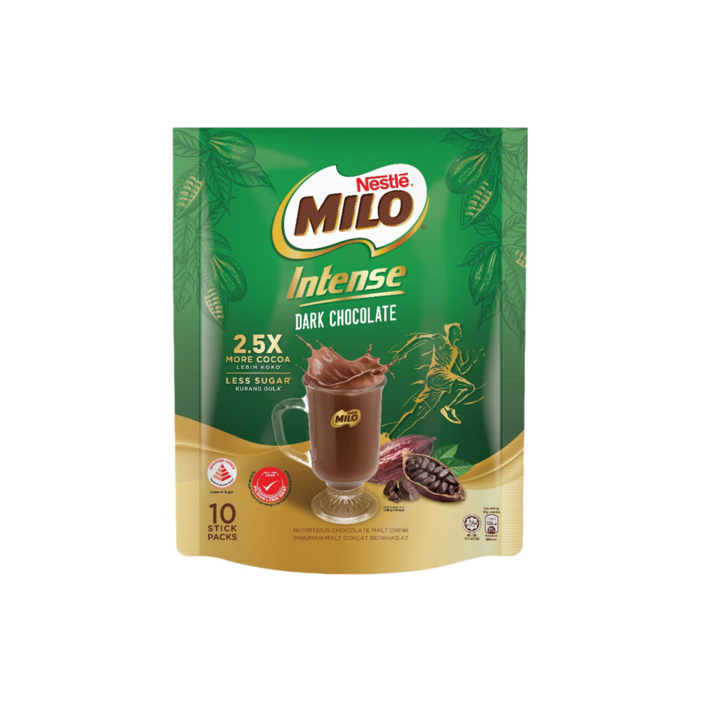 NESTLE Milo Intense Dark Chocolate Nutritious Malt Drink Powder Pouch ...