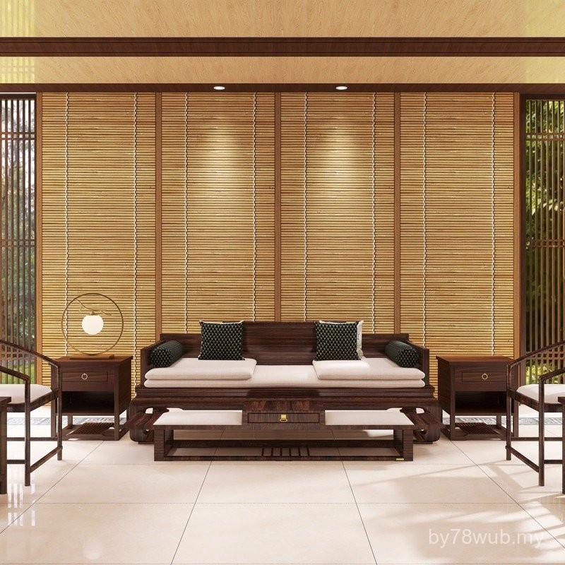 Kertas Dinding Rotan Anyaman Buluh 3D Realistik Vintage untuk Kertas ...