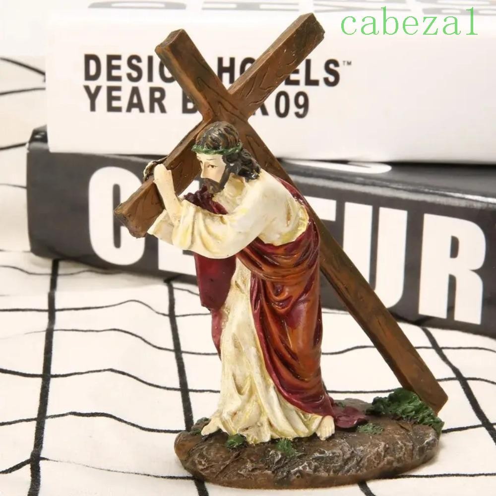 CABEZA Jesus Cross Statue, Jesus on The Way To Calvary Realistic Christ ...