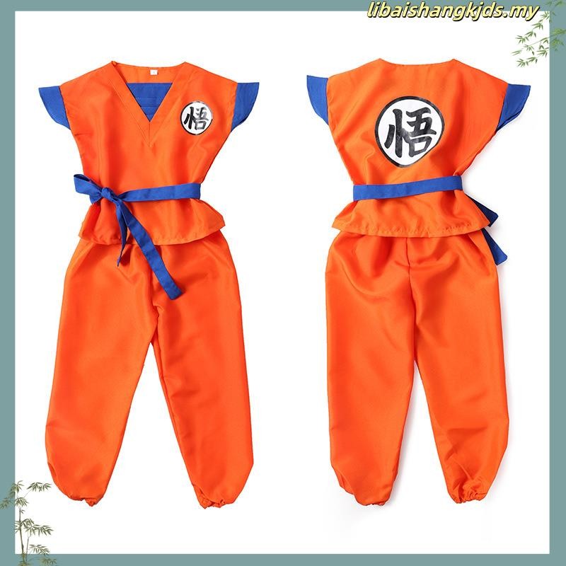 Anime Adult Kids Dragon Ball Z Goku Cosplay Costume Set Party Clothing ...