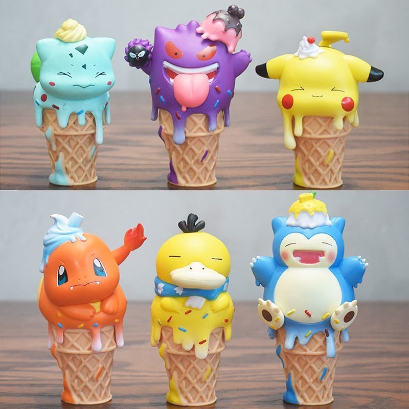 Ice Cream Pokémon Mystery Box Series Pokémon Pikachu Cone Figure Gengar ...