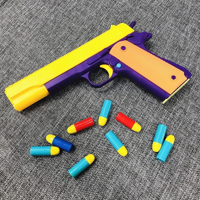 Hot Sale Children's Toy Gun Soft Bullet Colt Semi-Automatic Discount ...