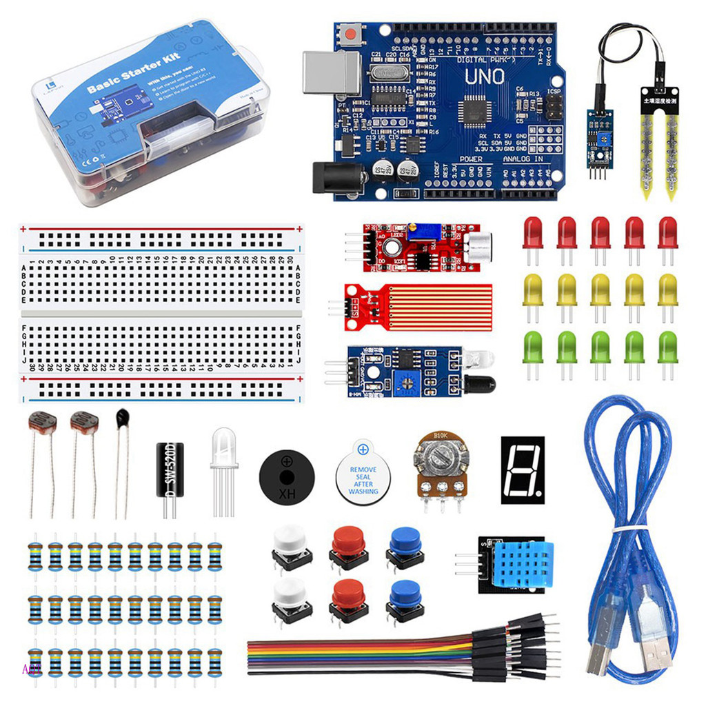 AQT Suitable For Arduino R3 400-Hole Component Kit Beginner Breadboard ...