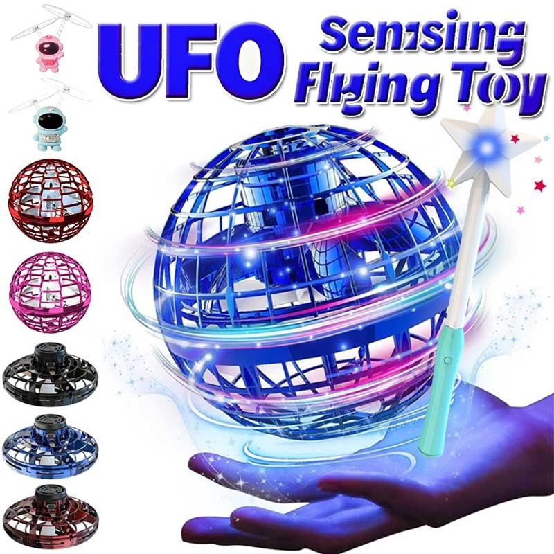 Mini UFO Induction Flying Spinner Toy Hand Controlled Boomerang Hover ...