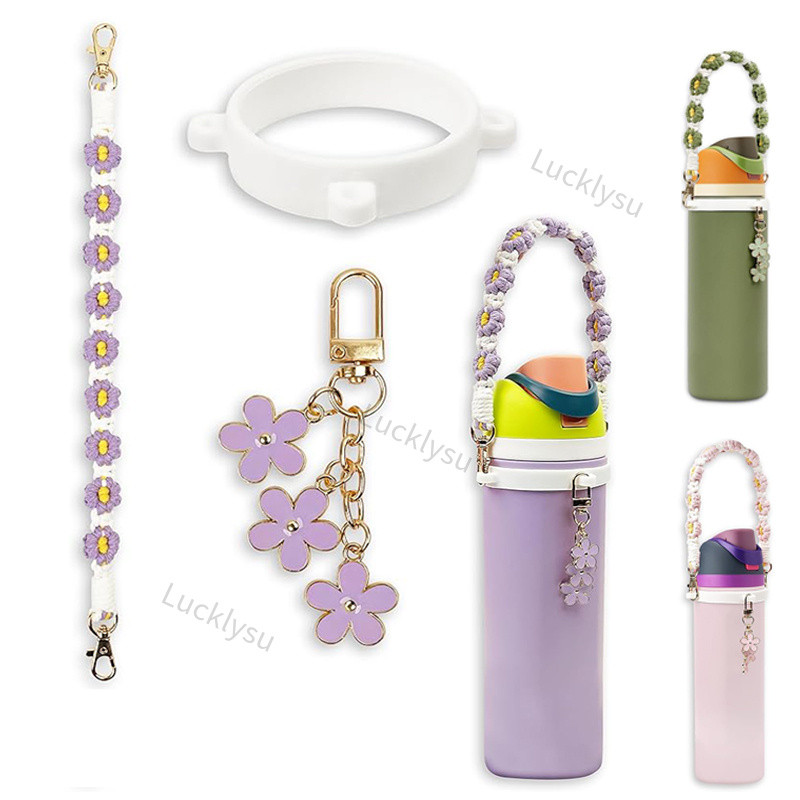 Handle Strap And Charm Set For Owala Water Bottle 24 Oz, 32 Oz, 40 Oz, Owala Kids, Owala Coffee ...