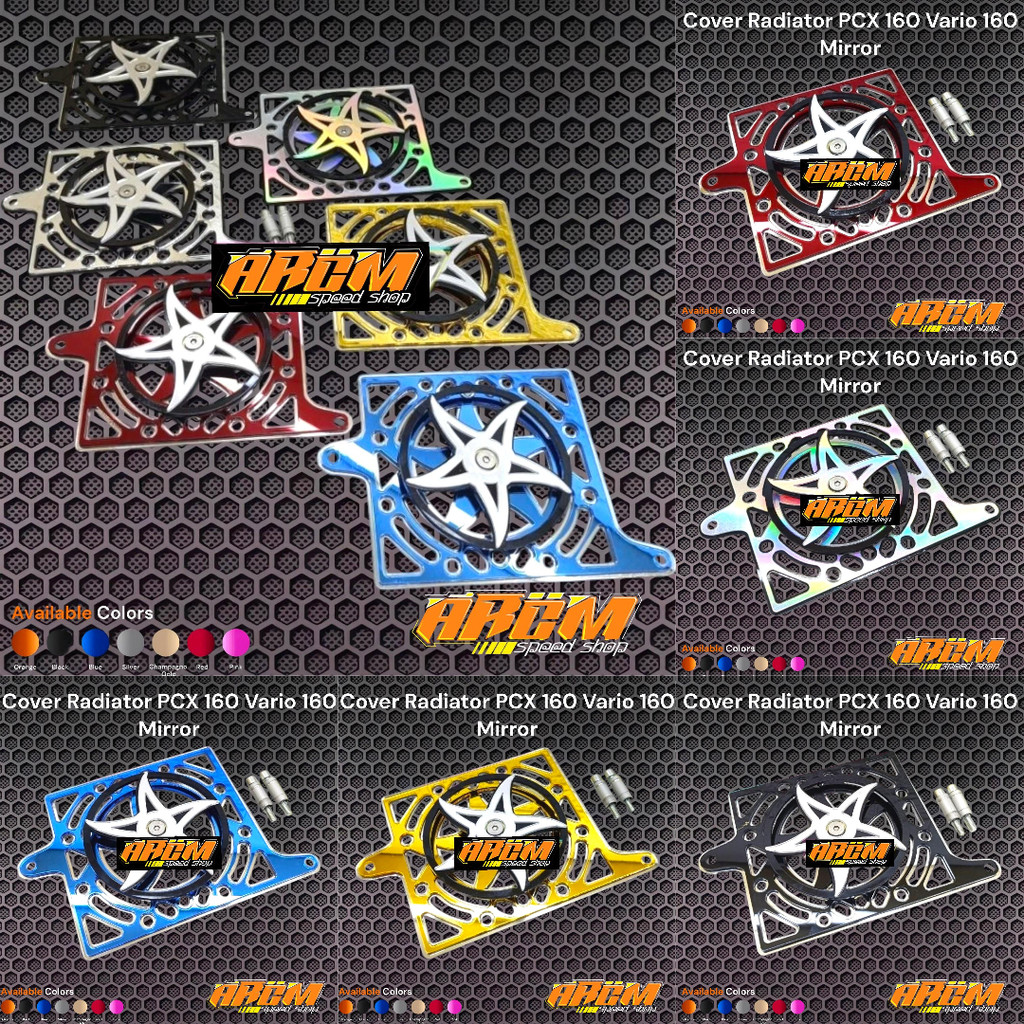 Pcx 160 Vario 160 Stylo 160 Radiator Lid Cover Acrylic Mirror Spiner ...