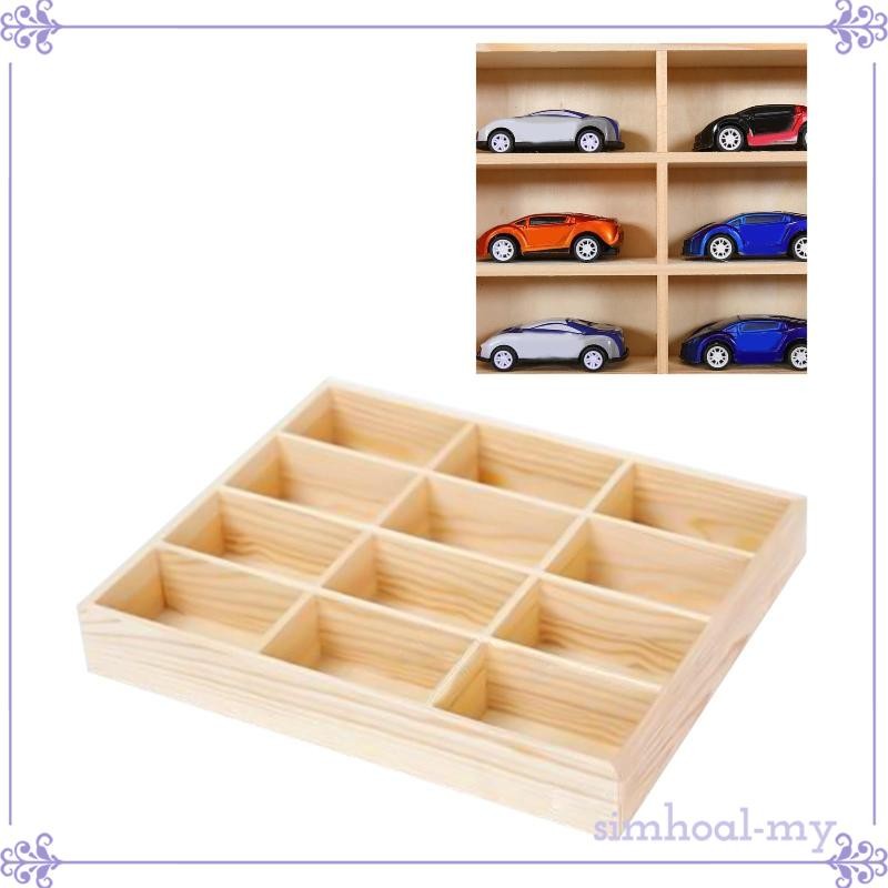 [SimhoabeMY] Model Car Display Stand Showcase Action Figure Wood ...