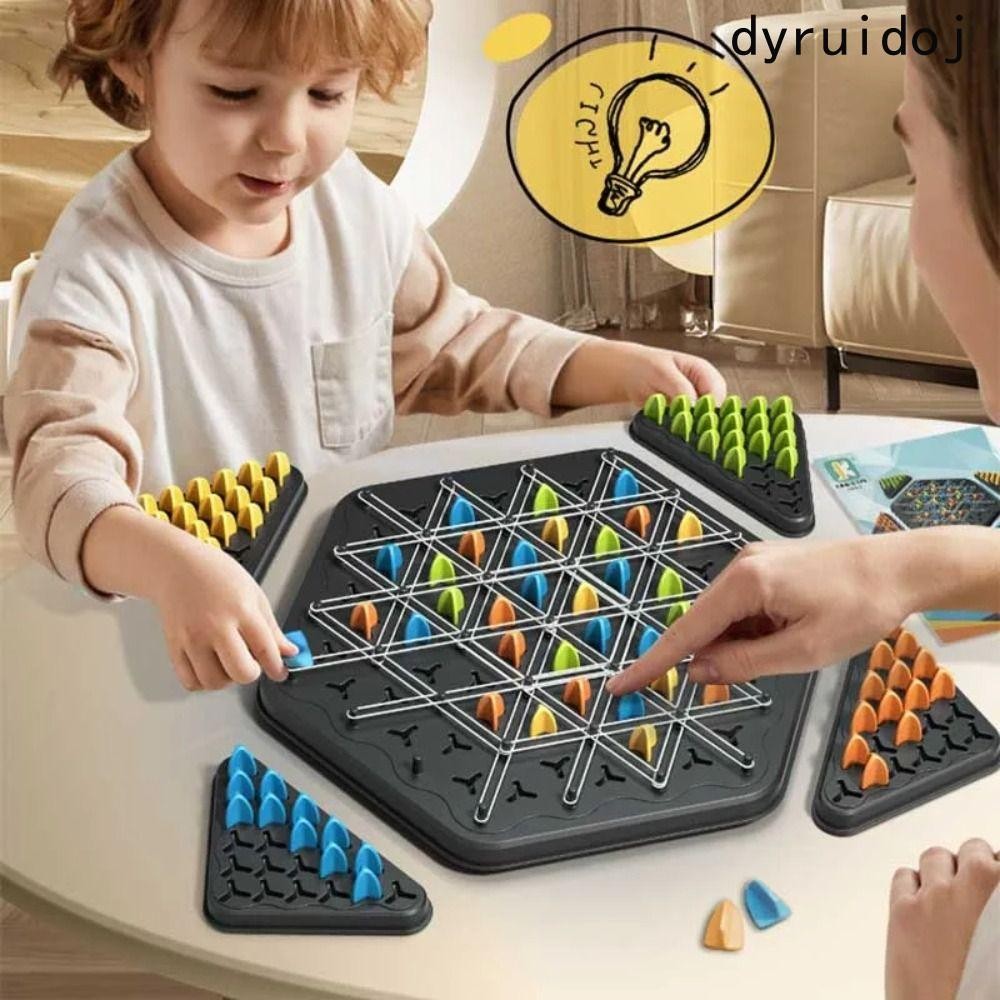 DYRUIDOJ Geometry Chain Chess, Rubber Band Logical Thinking Triangle ...