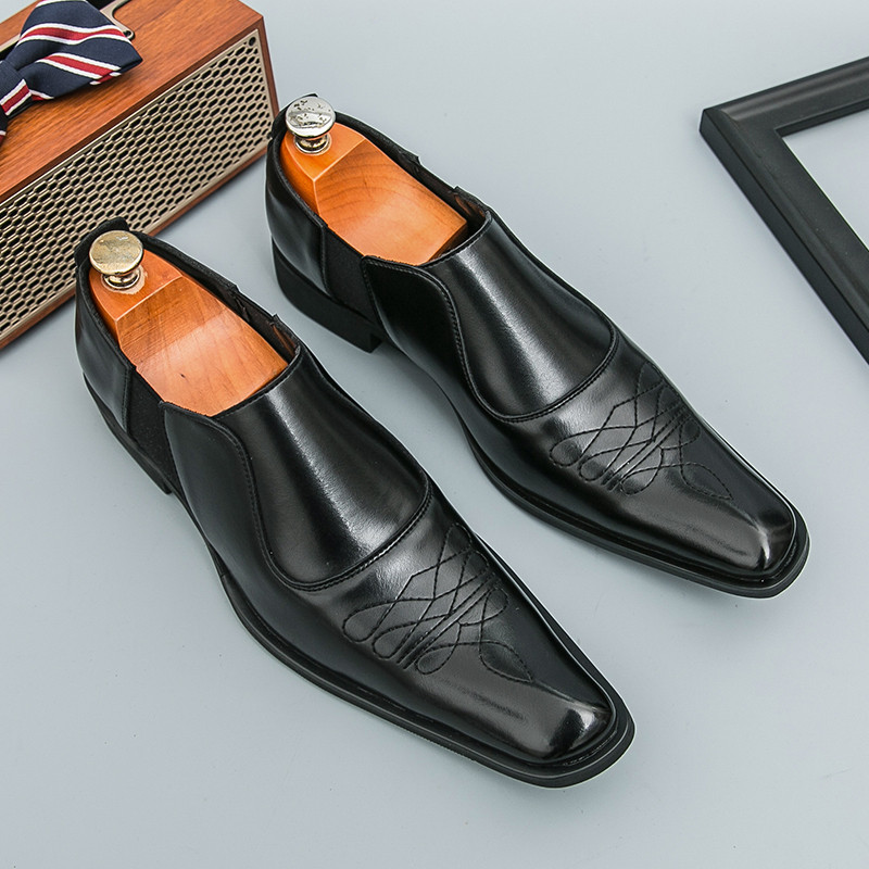 Man Business Slip on Shoes Wedding Formal Classics Pointed Toe Office ...