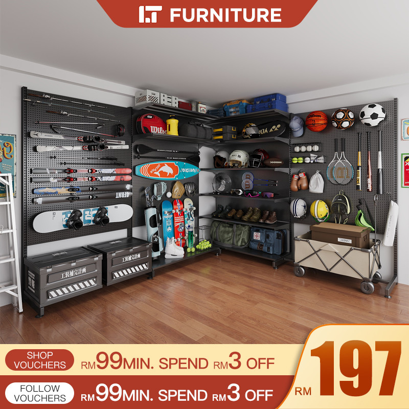 Boltless Rack Metal Industrial Rack Shelf Rak Besi Bertingkat Standing ...