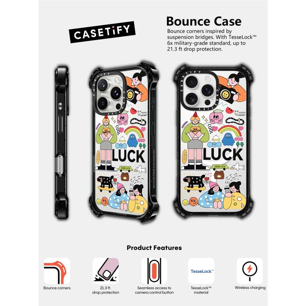 CASECASE X Luck girl Case Magnetic suction Hard Acrylic Back For Apple ...