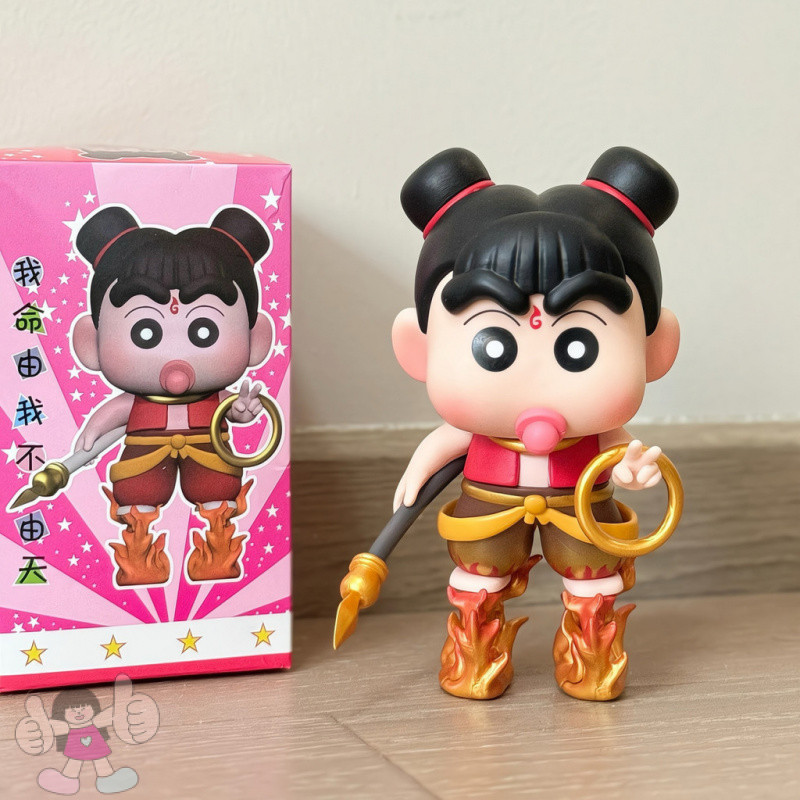 Ready Stock Cartoon Crayon Shin-Chan cos Nezha Figure Creative Magnetic ...