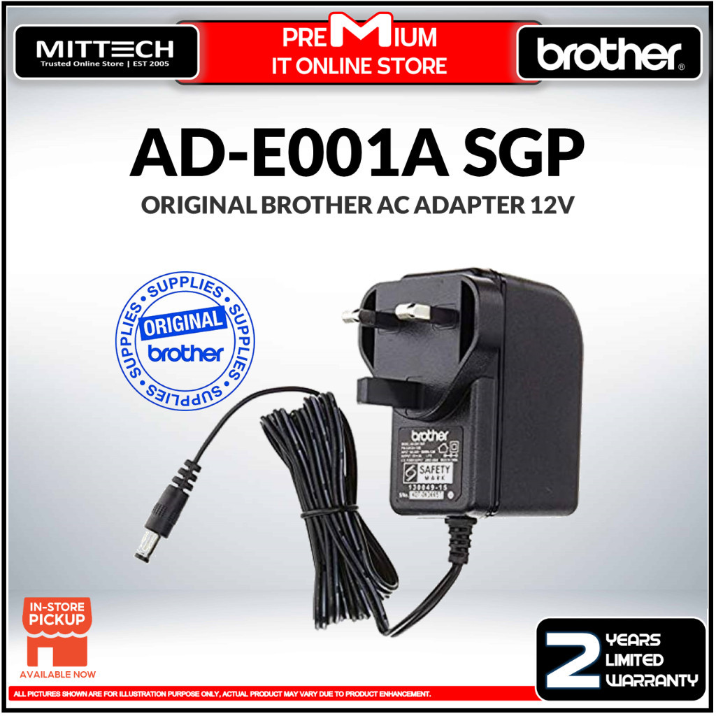 Brother Original P-Touch AC Power Adapter AD-E001A SGP | 100-240V 50 ...